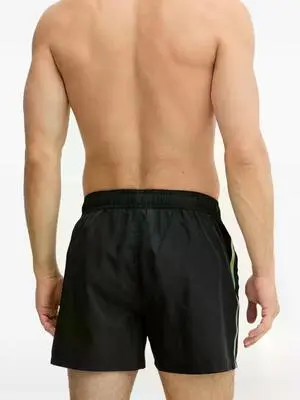 EA7 Logo-patch Drawstring Swim Shorts - Black