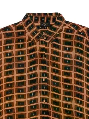 RAGA Geometric-print Long-sleeve Shirt