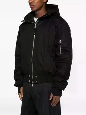 THOM KROM Zip-fastening Hooded Bomber Jacket