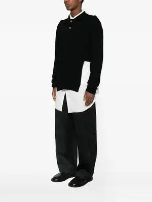 Comme Des Garçons Long-sleeve Layered-detail Sweater