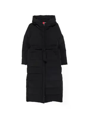 SEA WING Hooded Belted Coat - Black