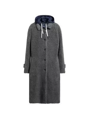 Miu Miu Single-breasted Fleece Coat
