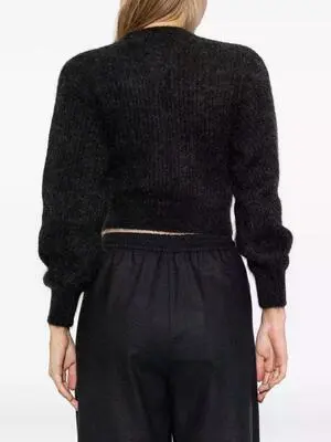 Max Mara Mélange Mohair Cropped Jumper Dark