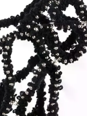 Noir Kei Ninomiya Bead-embellished Crochet Top