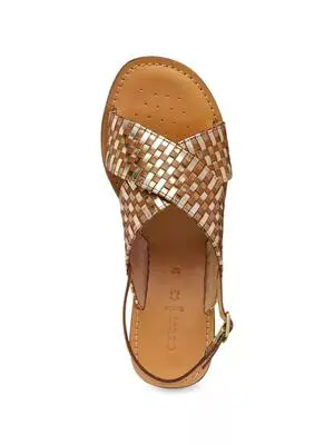 Geox Maddalusia C Woven Criss-cross Sandals