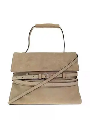 Moschino Tie Me Suede Tote Bag