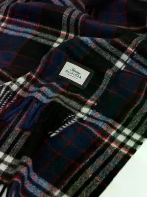 Tommy Hilfiger Check-pattern Fringed Scarf