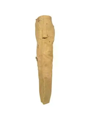 KAMIYA Heavy Sun Faded Distressed Duck-canvas Jeans