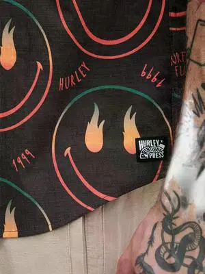HURLEY Smiley-print Short-sleeve Shirt