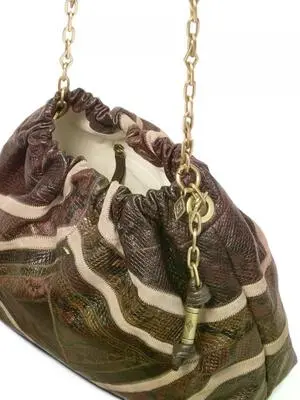 Ba&sh Junetote Snakeskin-effect Patchwork Shoulder Bag