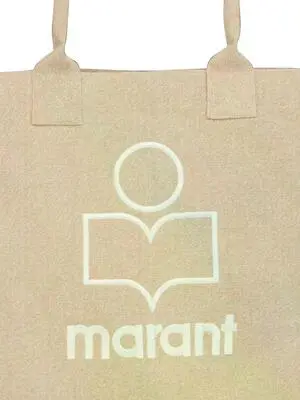 MARANT Logo-embroidered Cotton Tote Bag