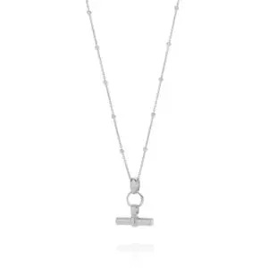NELLOU JEWELLERY Mini T Bar Necklace - Silver
