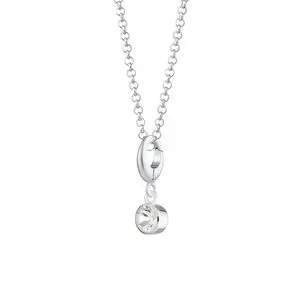 LILY CHARMED Sterling April Birthstone Charm Necklace White Topaz - Silver