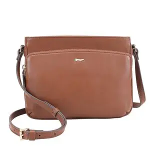 Paul Costelloe Loudias Leather Crossbody Bag - Brown