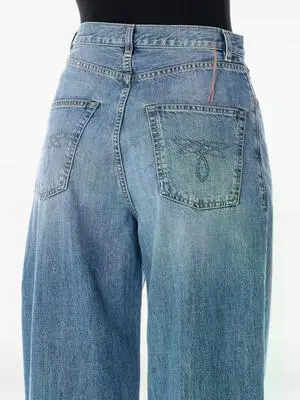 FORTELA Jaron Embroidered-logo Wide-leg Jeans