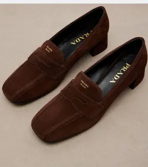 Prada Suede Loafer Pumps