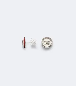 KAMYEN Candy Dots 18kt White Gold And Enamel Earrings Diamonds