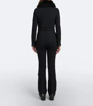 YVES SALOMON Belted Shearling-trimmed Ski Suit