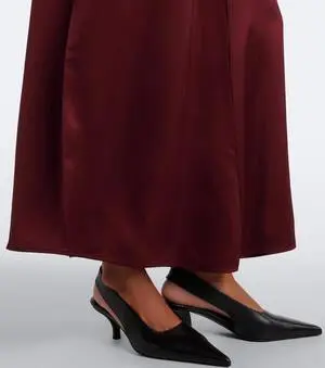 TOTEME Draped Crepe Satin Maxi Dress