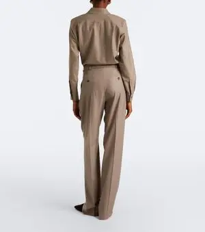 Max Mara Cashmere-blend Straight Pants