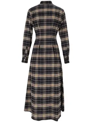 MC2 SAINT BARTH Long-sleeved Checked Shirt Dress By