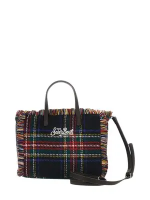 MC2 SAINT BARTH Logo Embroidered Fringed Edge Tote Bag