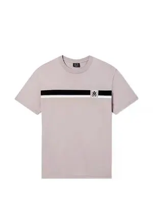 Armani Exchange Logo-print Striped T-shirt - Neutrals