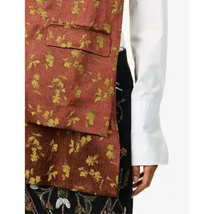 Dries Van Noten Geline Floral Wrap Woven Top