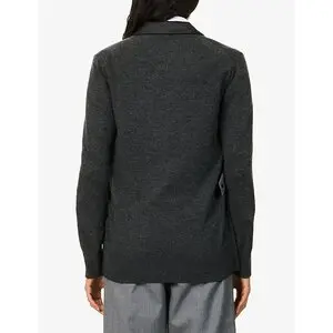 Sacai Contrast Suit Wool Cardigan
