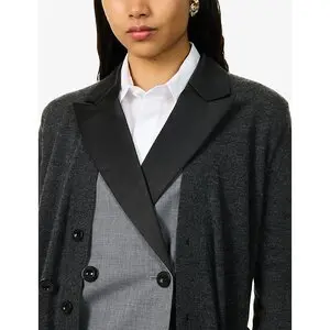 Sacai Contrast Suit Wool Cardigan