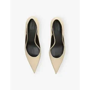 Khaite Valerie 55 Leather Heeled Courts
