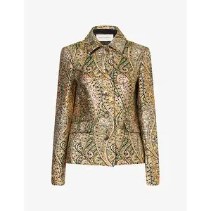 Dries Van Noten Bettsy Metallic-pattern Jacquard Jacket