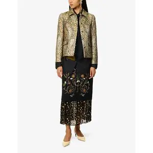 Dries Van Noten Bettsy Metallic-pattern Jacquard Jacket