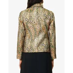 Dries Van Noten Bettsy Metallic-pattern Jacquard Jacket