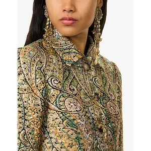 Dries Van Noten Bettsy Metallic-pattern Jacquard Jacket