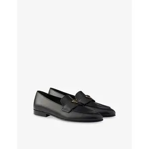 Prada Triangle-logo Leather Loafers