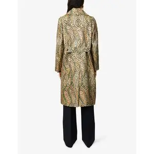 Dries Van Noten Riani Metallic-pattern Woven Coat
