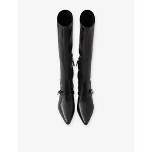 Prada Stretch Nappa Leather Heeled Knee-high Boots