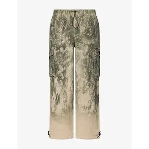 BRAIN DEAD Flight Stained Wide-leg Cotton Trousers