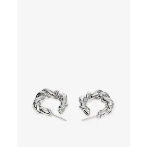 Monica Vinader Ochre Large Sterling- Hoop Earrings