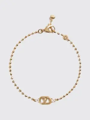Valentino Garavani Ovalette Vlogo Signature Crystal Metal Bracelet - Gold