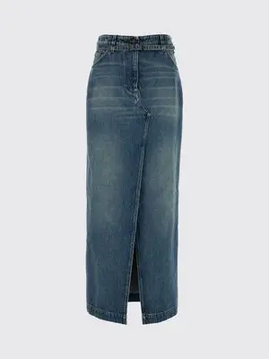 Dries Van Noten High-waisted Denim Maxi Pencil Skirt With Front Slit