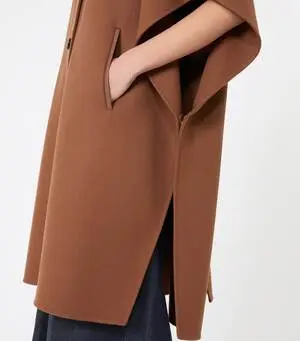Max Mara Virgin Wool Button-up Cape