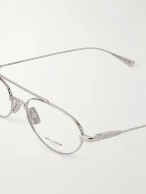Saint Laurent Sl 951 Opt Aviator-style -tone Metal Glasses