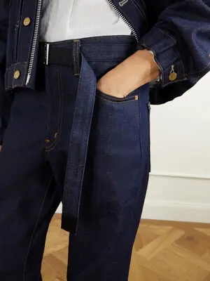 Sacai Levi's Belted Webbing-trimmed Mid-rise Flared Jeans