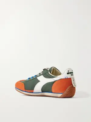 JW Anderson Diadora Equipe Leather And Suede-trimmed Shell Sneakers