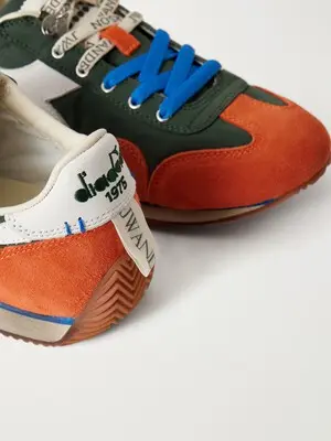 JW Anderson Diadora Equipe Leather And Suede-trimmed Shell Sneakers