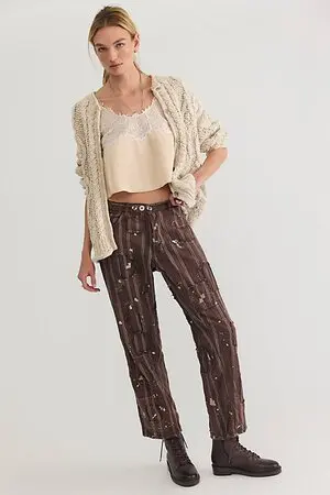 MAGNOLIA PEARL Yarn Dye Miner Pants At - Brown
