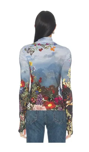 Alice + Olivia Delaina Longsleeve Turtleneck Top