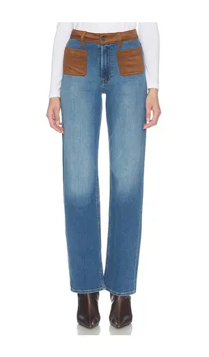 Good American Soft Tech Good True Straight Jeans